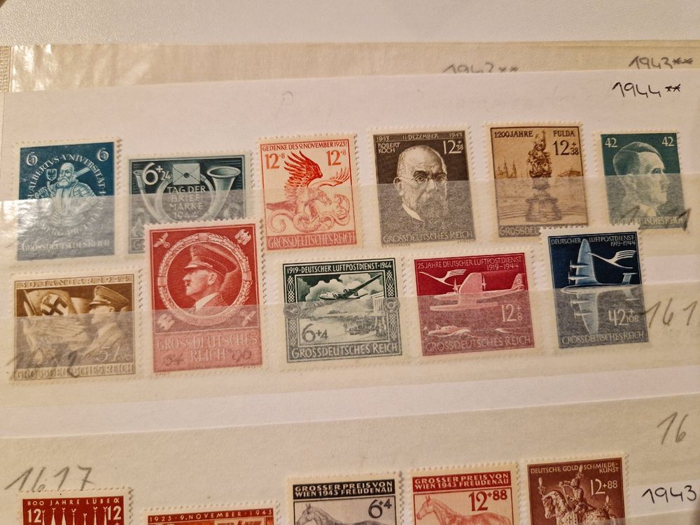 DR Deutsches Reich Briefmarken Adolf Hitler 1940 - 1945 ** (Neu (gemäss ...