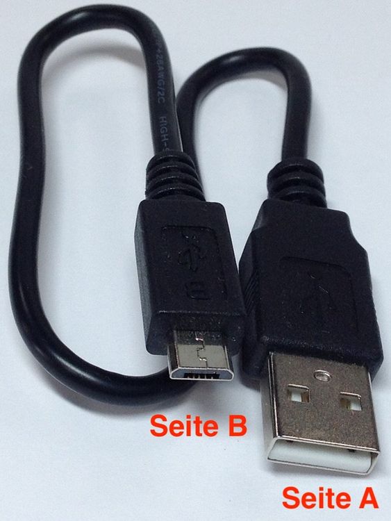 Kabel USB-2.0 Typ A-zu-Typ-microB ST/ST ca.29cm schwarz (Gebraucht) in ...