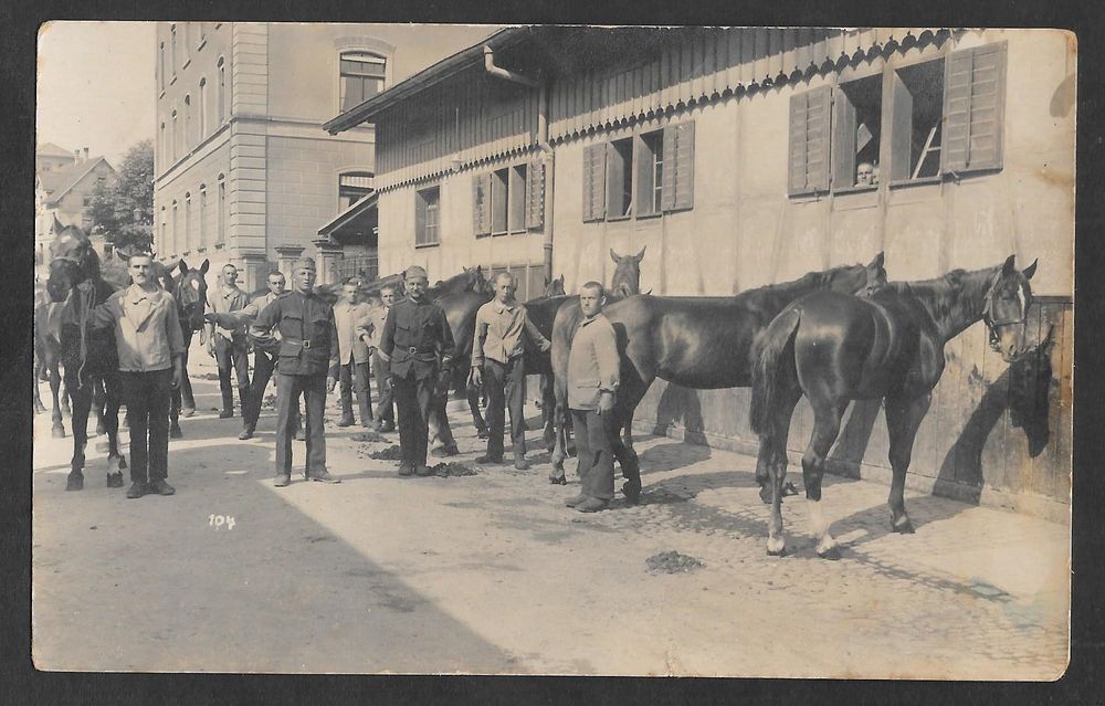 Militärkarte Aarau Truppe mit Pferden vor Kaserne (Gebraucht) in Olten für CHF 25 – mit ...