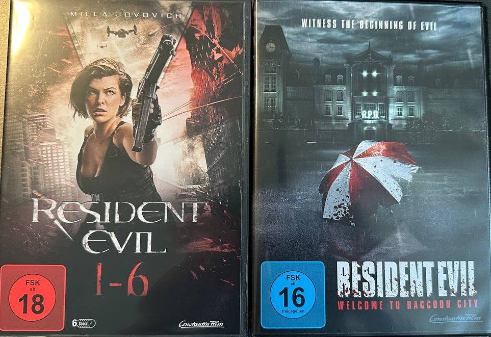 Resident Evil 1-6 + Welcome to Raccoon City DVDs (Gebraucht) in ...