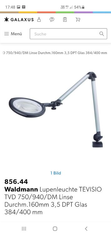 Waldmann Ruck TEVISIO Lupenleuchte (Gebraucht) in St. Gallen für CHF 255 – nur Abholung auf ...