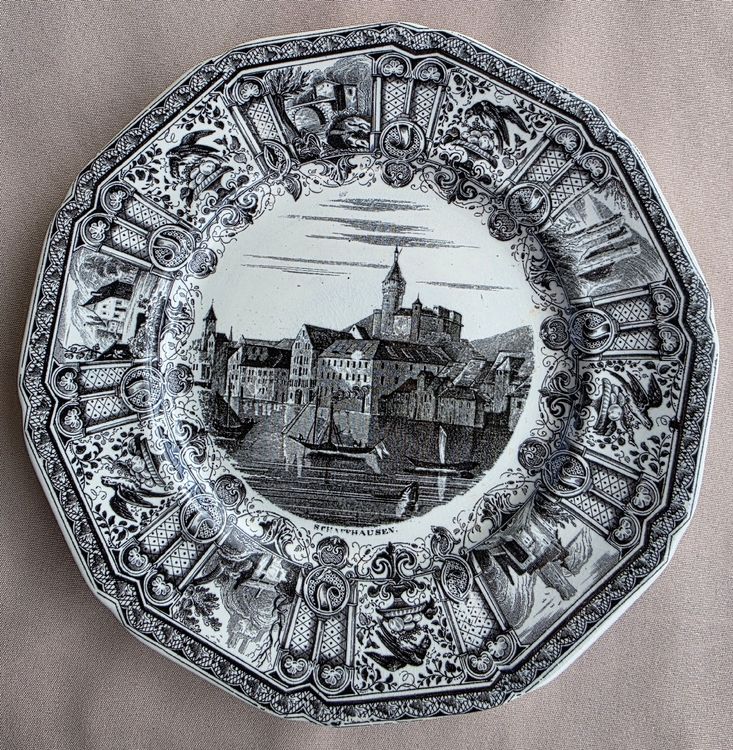 Rare Assiette de Collection Schramberg Vue de "SCHAFFHAUSEN" (Gebraucht ...