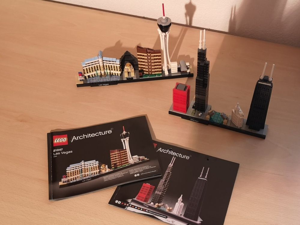 Lego 21033 und 21047 Chicago und Las Vegas (zusammengebaut) | Kaufen ...