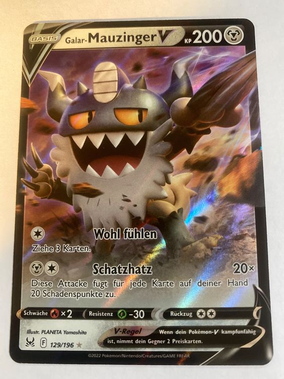 Pokemonkarte Galar-Mauzinger V (Neu (gemäss Beschreibung)) in Stadel ...