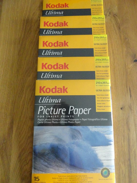 5 PACK KODAK ULTIMA PICTURE PAPER - A4 - ULTRA GLOSSY | Acheter sur Ricardo
