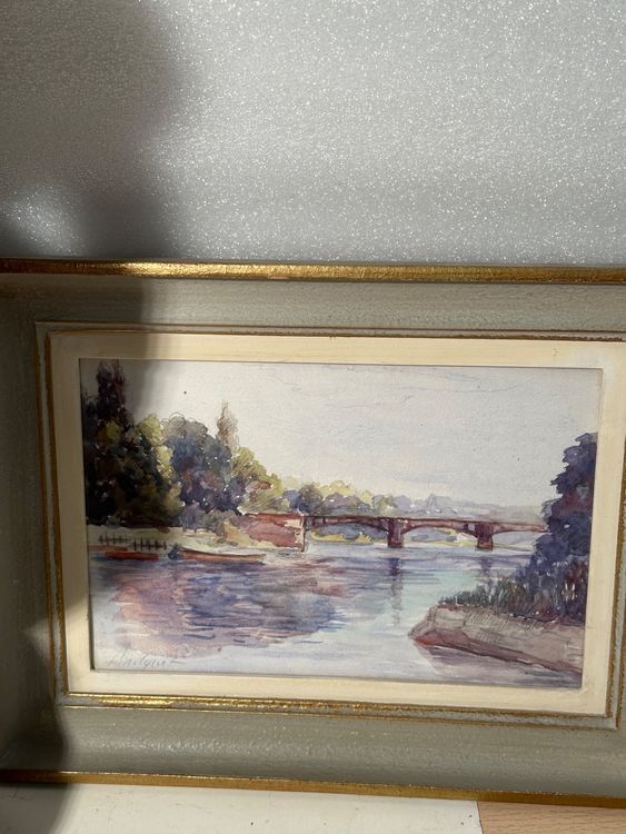 Petit tableau à l'aquarelle signé (Gebraucht) in Lausanne für CHF 40 – mit Lieferung auf Ricardo ...