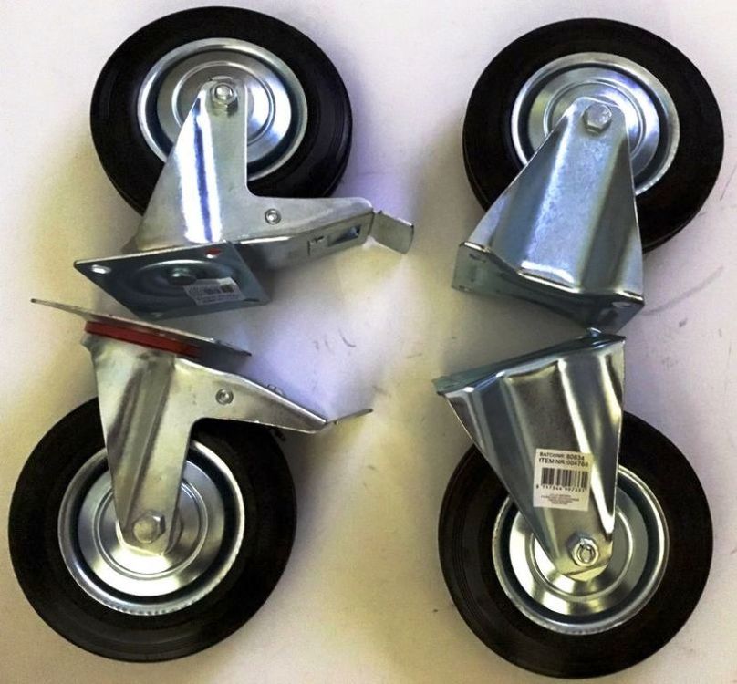 4er Set Rollen Rad Ø20cm/B.40mm à150kg (Neu und originalverpackt) in St ...