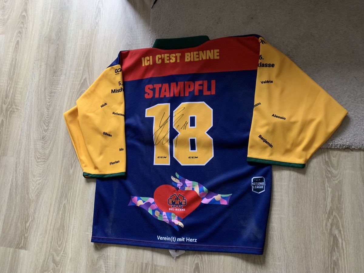 Yannick Stampfli EHC Biel Warm UP Gameworn 20/21 (Gebraucht) in ...