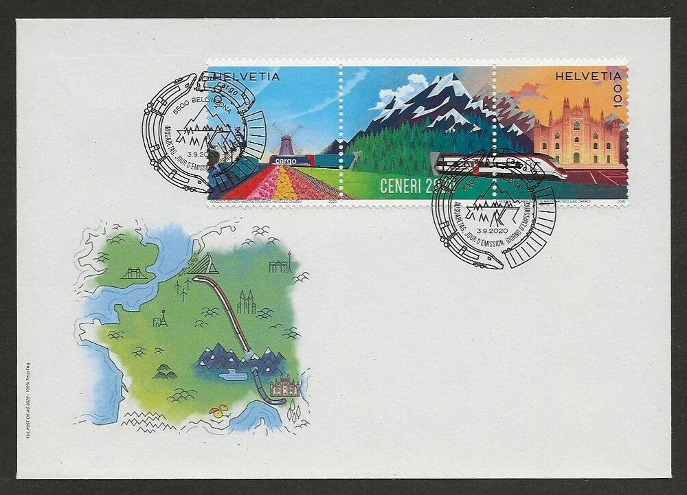SCHWEIZ 2020 Sondermk Cargo Ceneri, FDC o/Adr. (Gebraucht) in Arlesheim für CHF 2 – mit ...