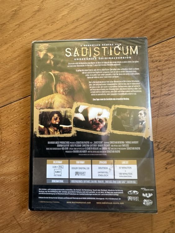 Sadisticum dvd MUP OVP (Neu und originalverpackt) in Benken ZH für CHF ...