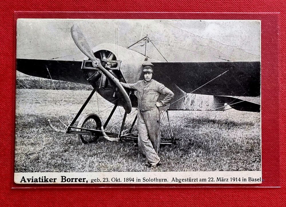 Aviatiker Borrer Röschenz - nach Flug Reims - Solothurn 1913 (Gebraucht ...