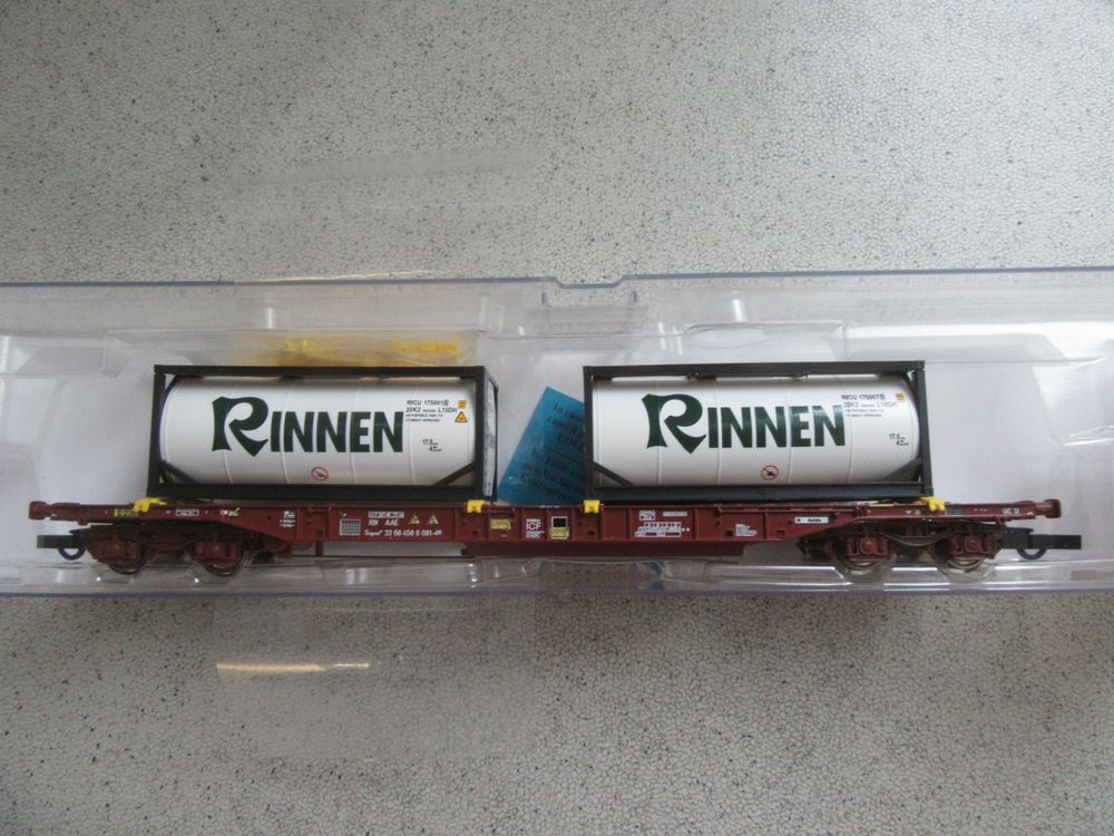 Roco 76225 Taschenwagen T3 AAE / zwei Tankcontainer Rinnen | Kaufen auf ...