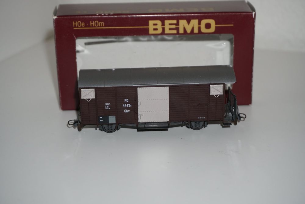 BEMO - FO Gbv 4443 gedeckter Güterwagen H0m (Gebraucht) in Matten b ...