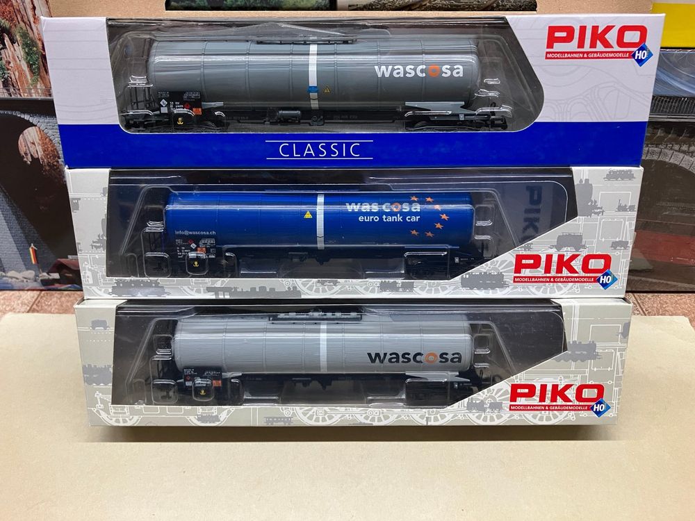 PIKO 3 verschiedene Knickkesselwagen "Wascosa", H0 GS | Kaufen auf Ricardo