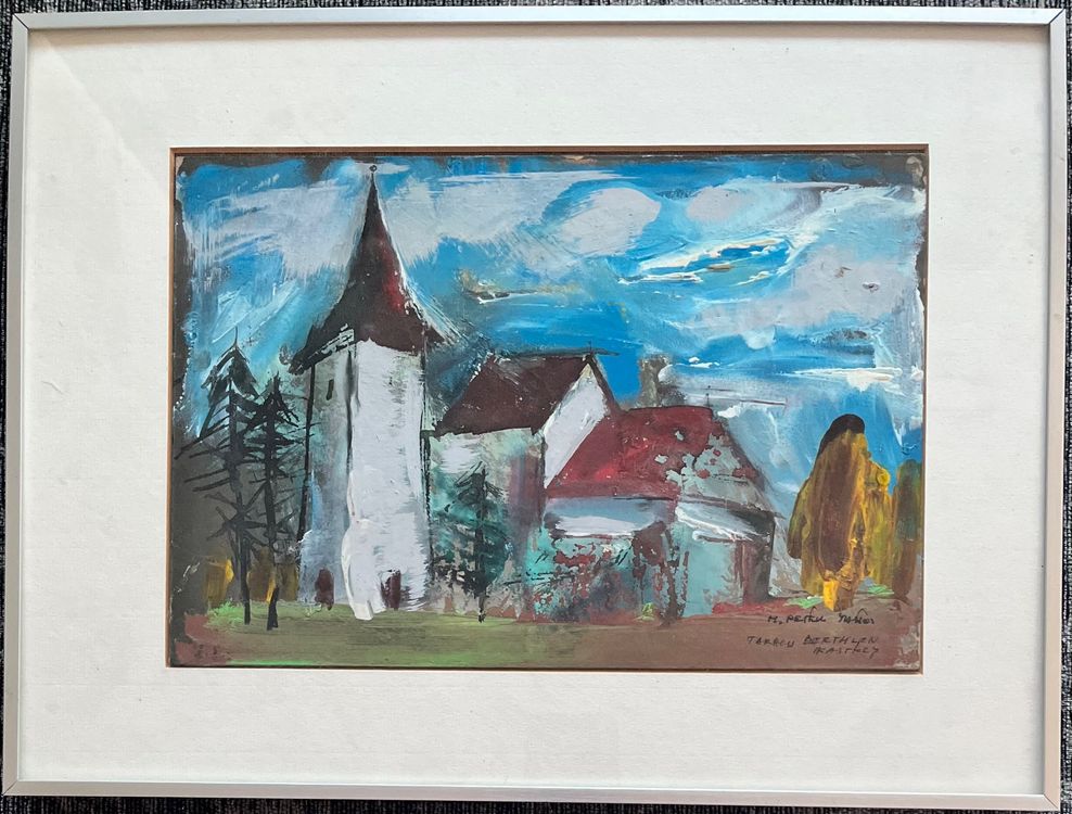 Kirchen Ansicht Gemälde, Unleserlich Signiert (Gebraucht) in Root für CHF 19 – nur Abholung auf ...