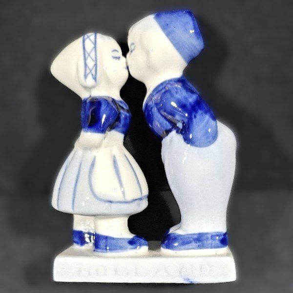 💙 Vintage Delft Blue Küssendes Paar – Holland-Tradition!💫 (Gebraucht ...