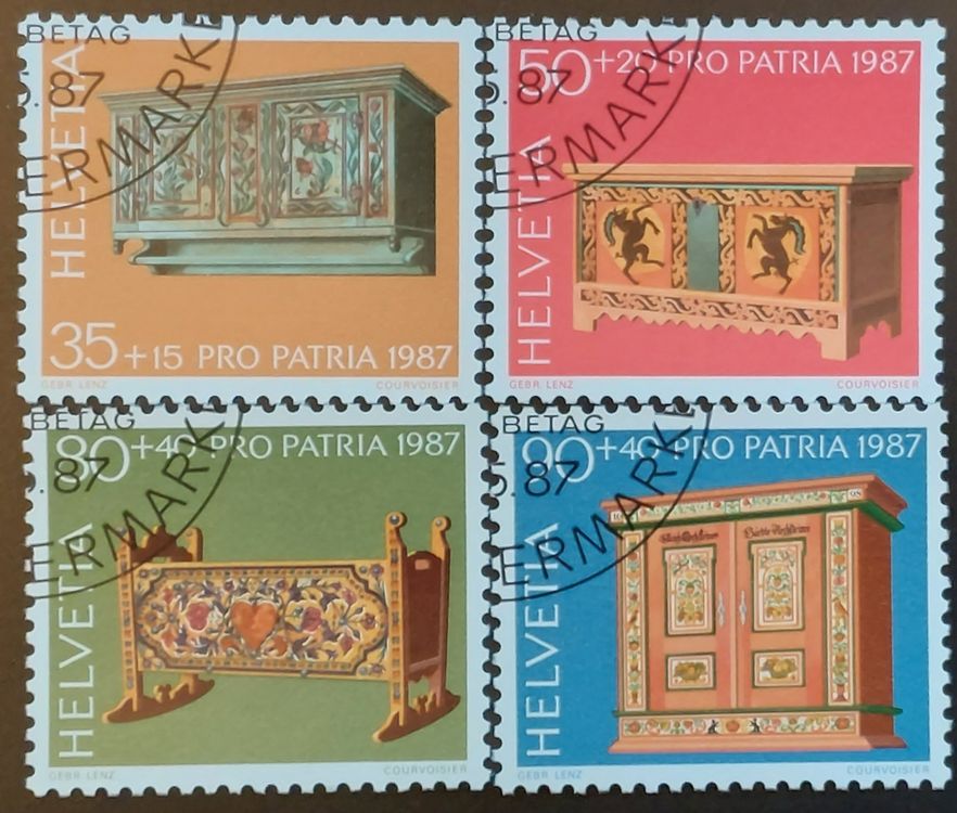 1987 Pro Patria B215-B218 ʘ ET Stempel gummiert | Kaufen auf Ricardo