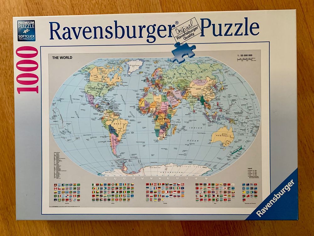 Ravensburger Softclick Puzzle Weltkarte 1000 Teile Kaufen Auf Ricardo