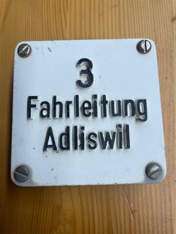 szu fahrleitung adliswil schild eisenbahn (Gebraucht) in Dübendorf für CHF 12 – mit Lieferung ...