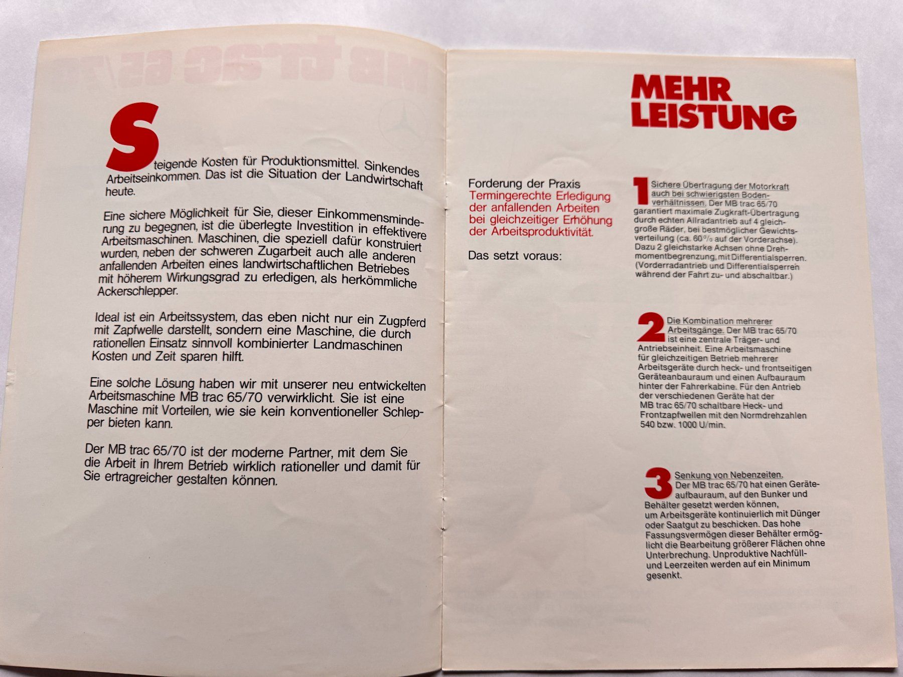 MB trac 65/70 Prospekt 1973 , Top Zustand, Traktor (Neu (gemäss ...