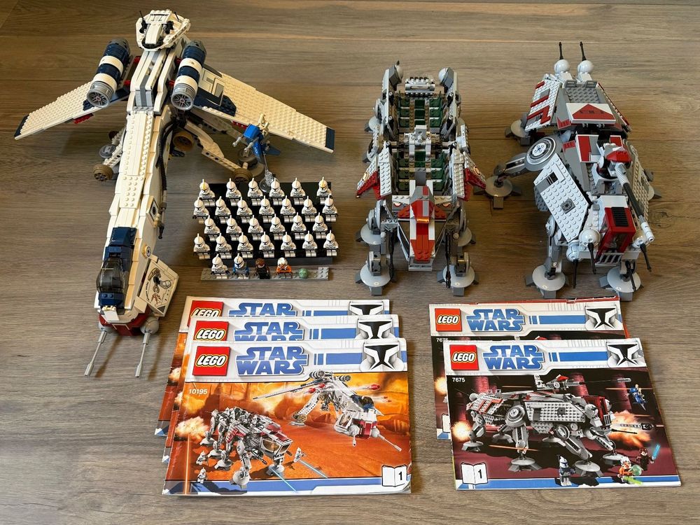 Lego Star Wars 10195 Republic Dropship + 7675 AT-TE Walker ! (Gebraucht ...