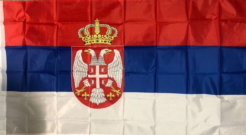 Serbien Serbia Fahne 150 x 90 Flag Belgrad Djokovic банер (Neuf avec ...