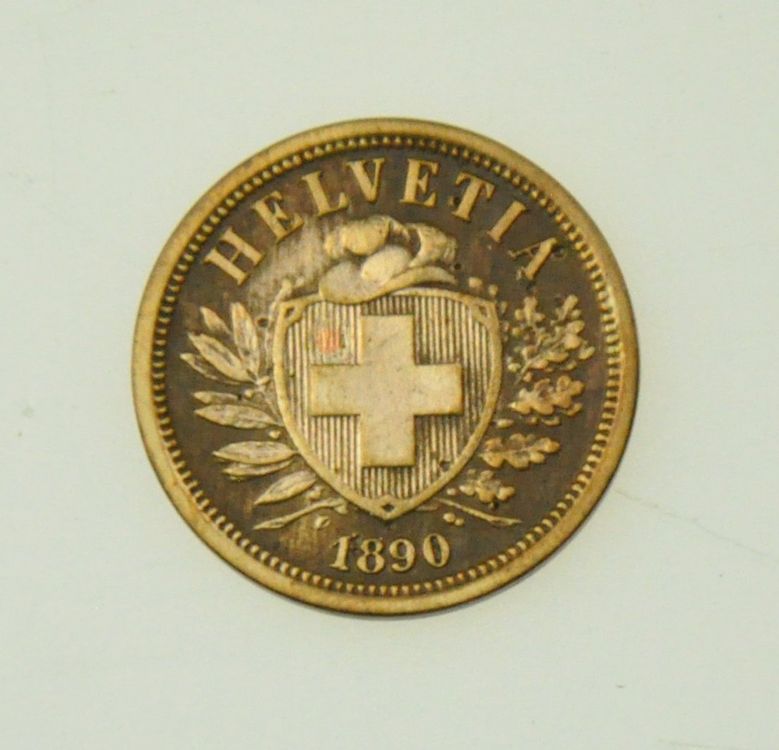 Schweiz 2 Rappen 1890 B Wappen | Kaufen auf Ricardo