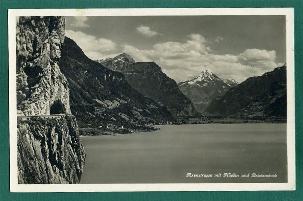 Axenstrasse mit Flüelen und Bristenstock, 1931 (Gebraucht) in Sargans für CHF 1 – mit Lieferung ...
