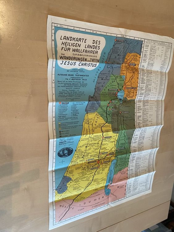 Alte Landkarte "Das Heilige Land für Wallfahrer" (Gebraucht) in Basel für CHF 5 – mit Lieferung ...