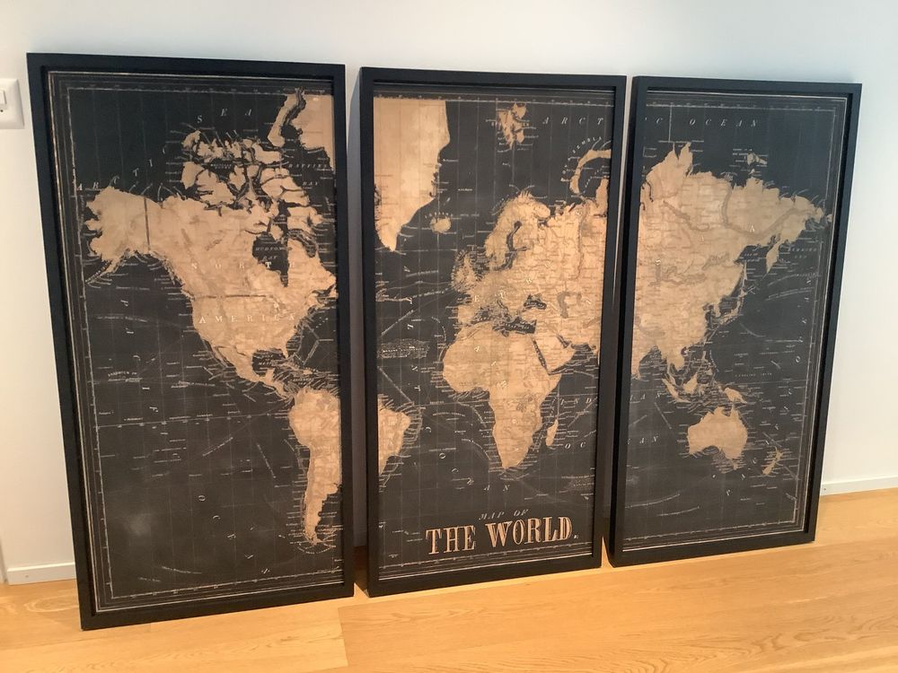 3-teilige Weltkarte | Kaufen auf Ricardo