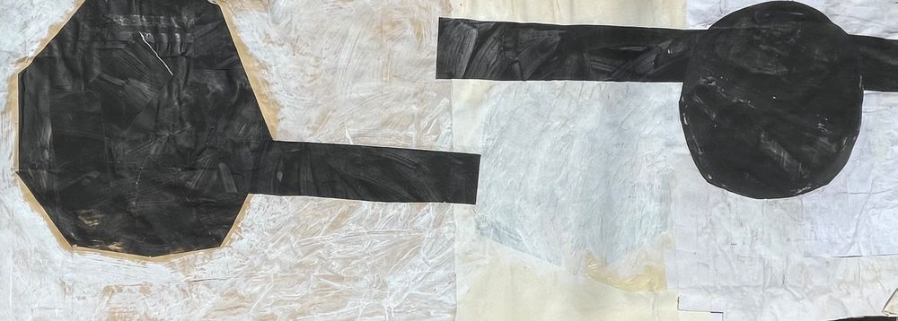 Claudia Busching (1954) grosse Collage Mischtechnik (Gebraucht) in Root für CHF 50 – mit ...