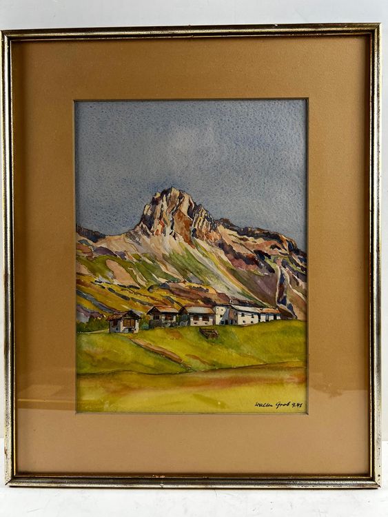 Alte Berglandschaft Aquarell Signiert. (Gebraucht) in Neuhausen am Rheinfall für CHF 10 – mit ...