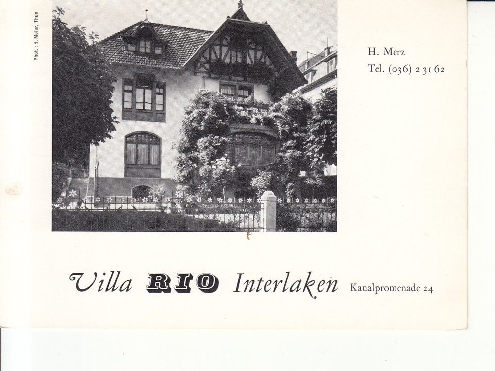 Interlaken Villa Rio ca. 1955 (Gebraucht) in Bürglen TG für CHF 2.5 ...