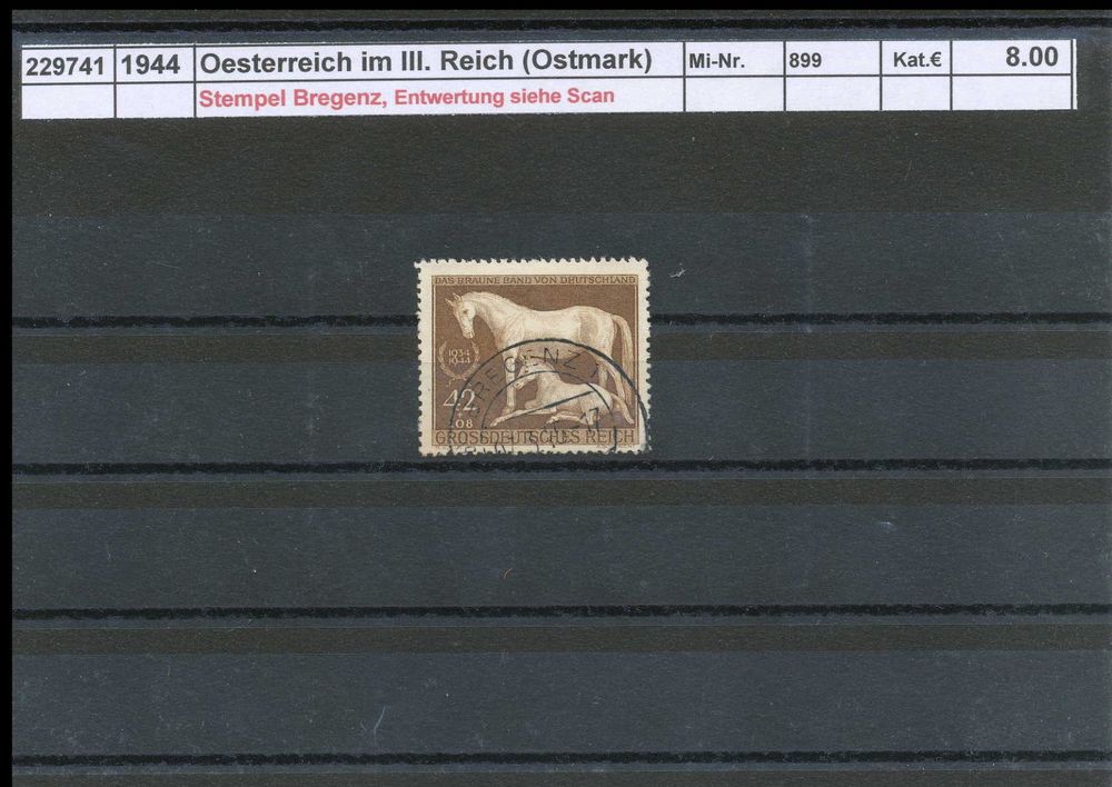 1944 Österreich im III. Reich, (Ostmark), Stempel: Bregenz (Gebraucht ...