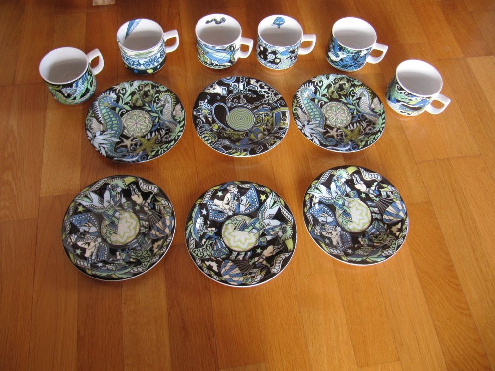 Bopla-Geschirr: 6 Tassen mit Unterteller Geschirr, Porzellan (Neu (gemäss Beschreibung)) in ...