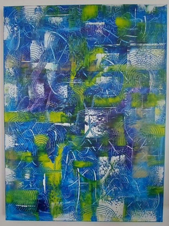 Gemälde Abstrakte Kunst von mir selbstgemalt 60×80😊 (Gebraucht) in Riehen für CHF 75 – mit ...