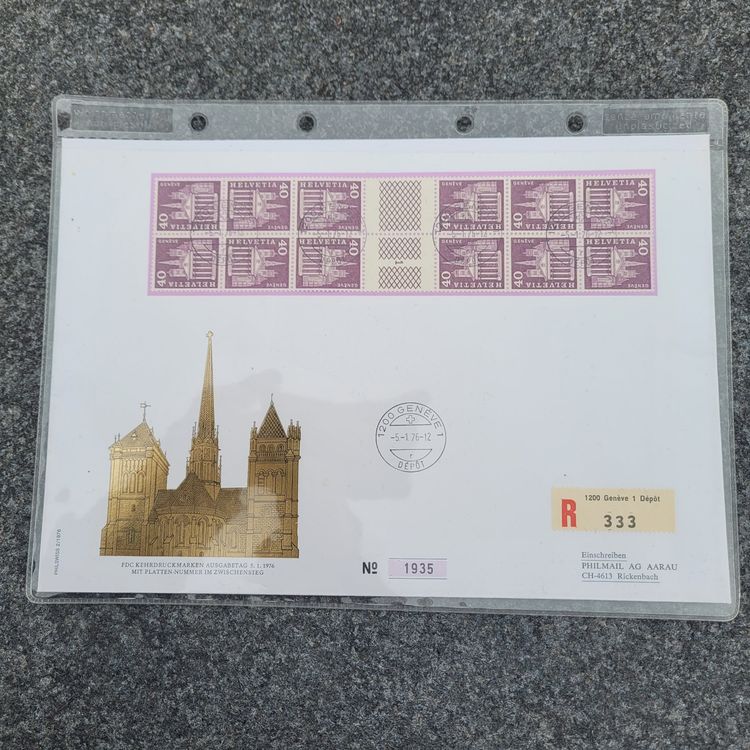 FDC Grossbrief Genève 1976 Rickenbach Aarau (Gebraucht) in Biel/Bienne für CHF 3 – mit Lieferung ...