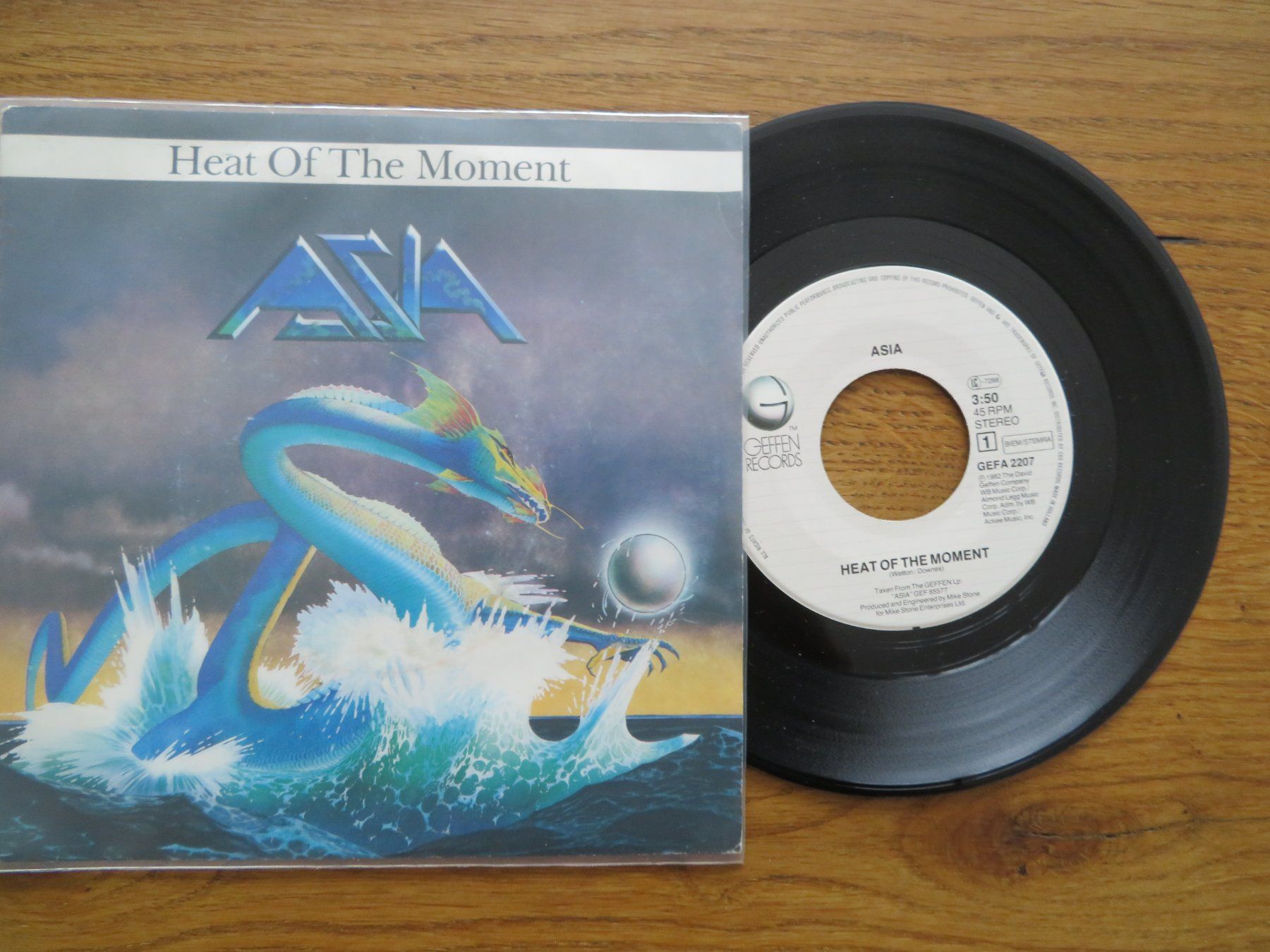 Asia - Heat Of The Moment - Single Schallplatte - Top Zus... (Neu ...
