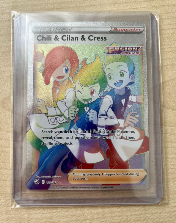 Chili & Cilan & Cress 273/264 Rainbow Rare von Fusion Strike (Neu ...