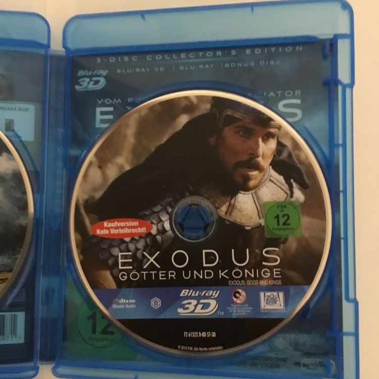 📀Exodus Götter und Könige Blu Ray 3D + 2D + Bonus Disc📀 (Neu (gemäss Beschreibung)) in Blauen ...