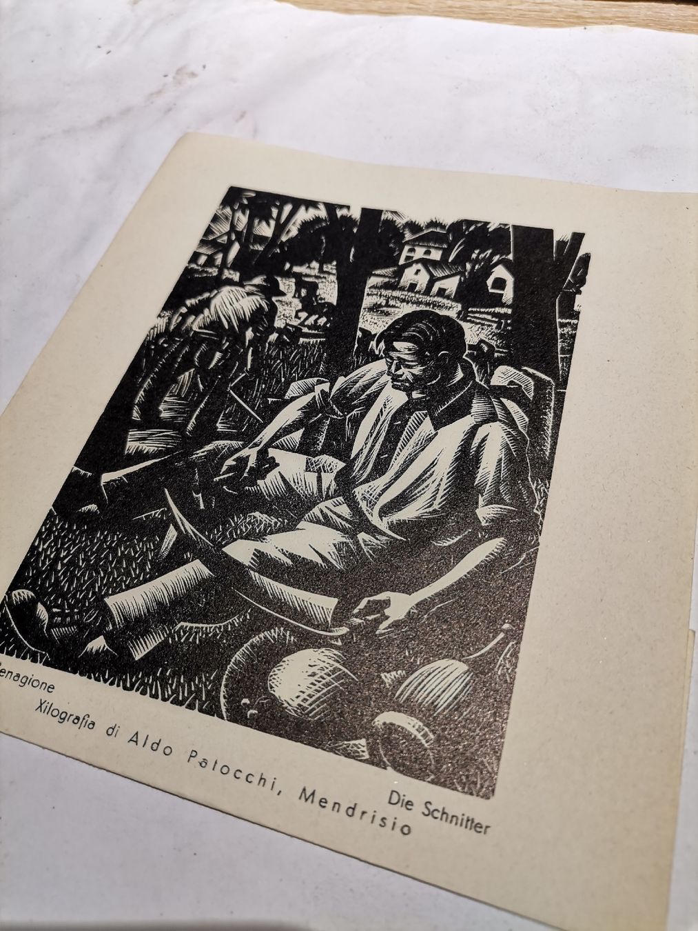 Aldo Palocchi Original Holzschnitt "Die Schnitter" Heuernte (Gebraucht) in St. Gallen für CHF ...