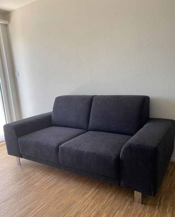 2-Sitz Sofa, grau mit Vorziehbank | Kaufen auf Ricardo