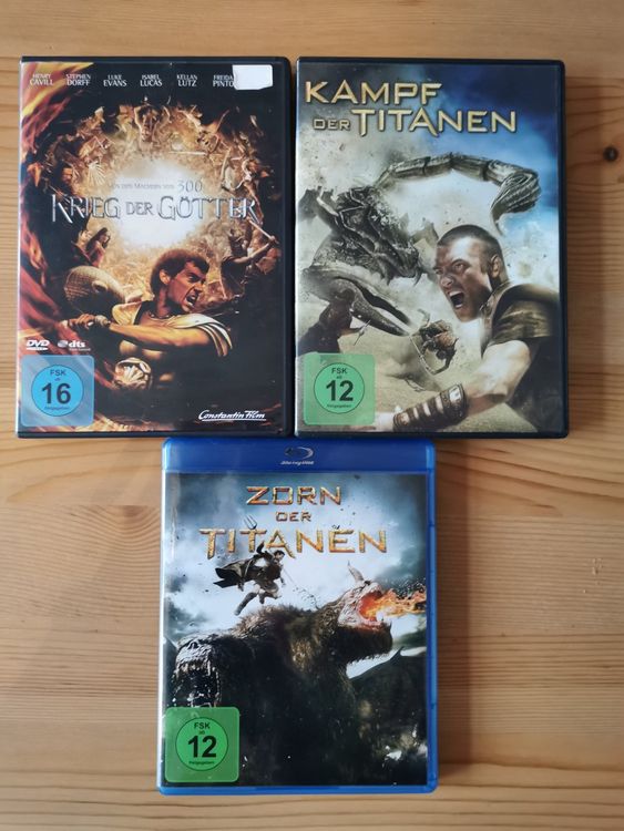 DVD Set Zorn der Titanen, Kampf der Titanen,Krieg der Götter (Gebraucht ...