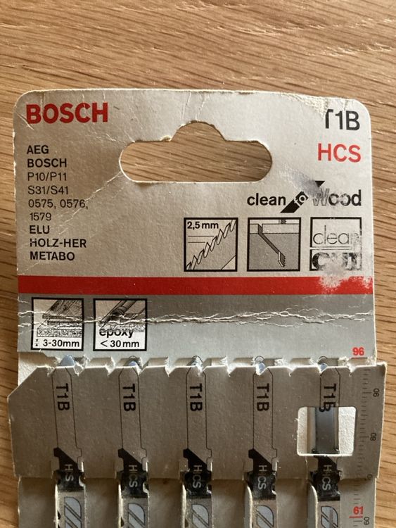 5Stk Stichsäge Blätter Bosch AEG Elu Metabo Holz-Her T1B HCS (Neu und ...