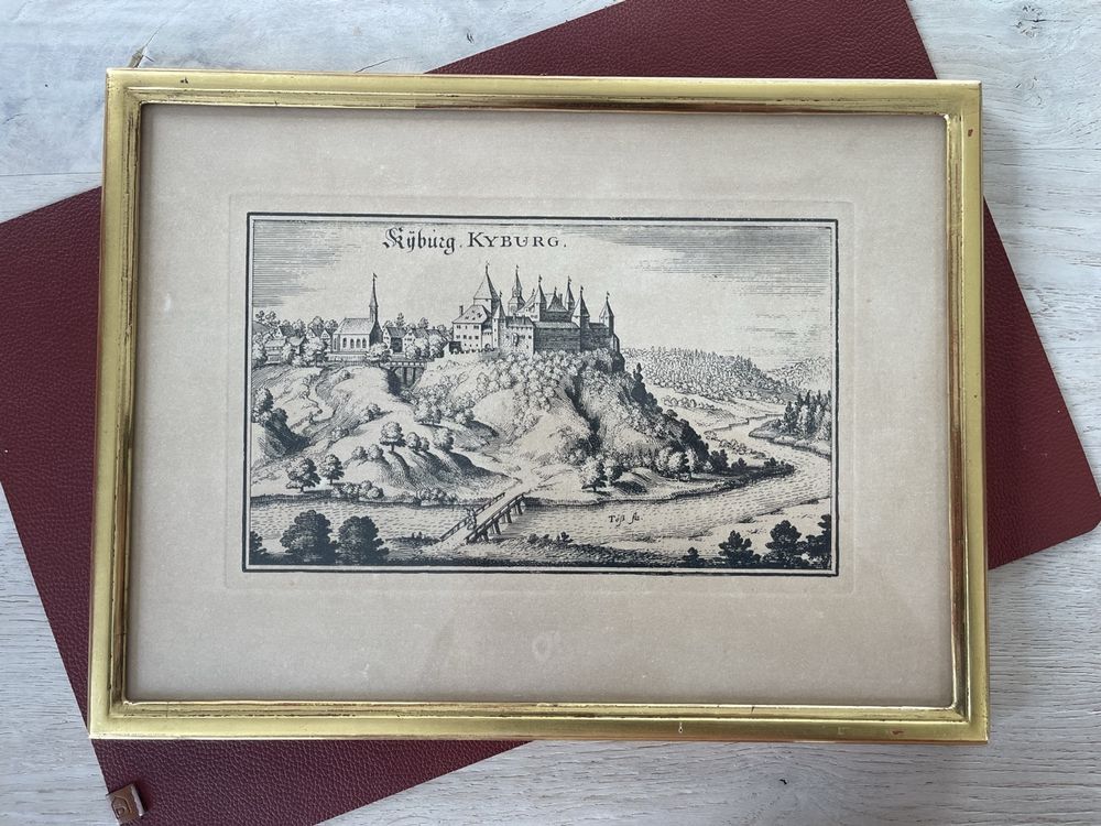 Antiker Stich Kyburg Schloss gerahmt | Kaufen auf Ricardo