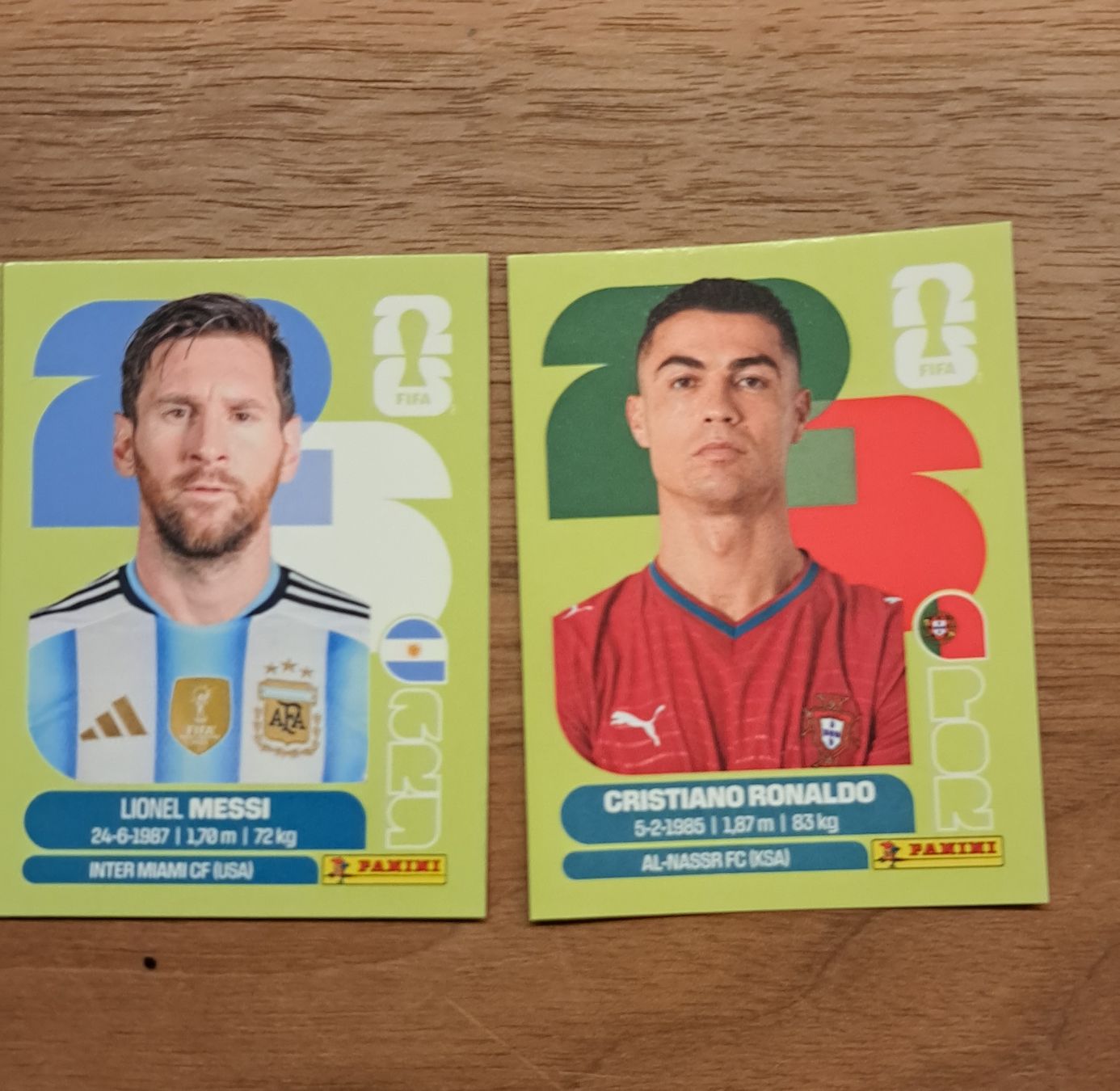 Panini Sticker (Ronaldo und Messi) WM 2026 (Neu (gemäss Beschreibung ...