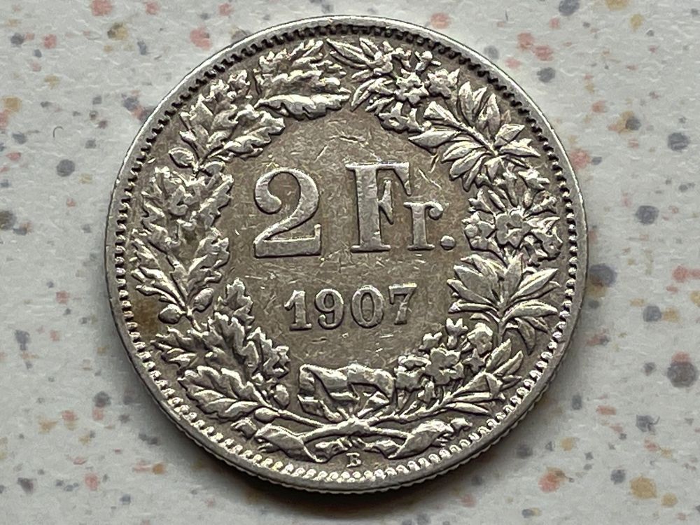 1907 2 Franken Top-Jahrgang ! Silber !!! | Kaufen auf Ricardo