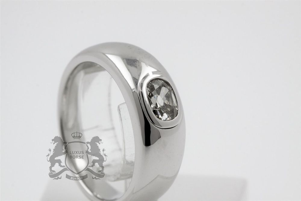 Herren Diamant Solitär Ring ca. 0.6ct 18K Weissgold *S2653 | Kaufen auf Ricardo