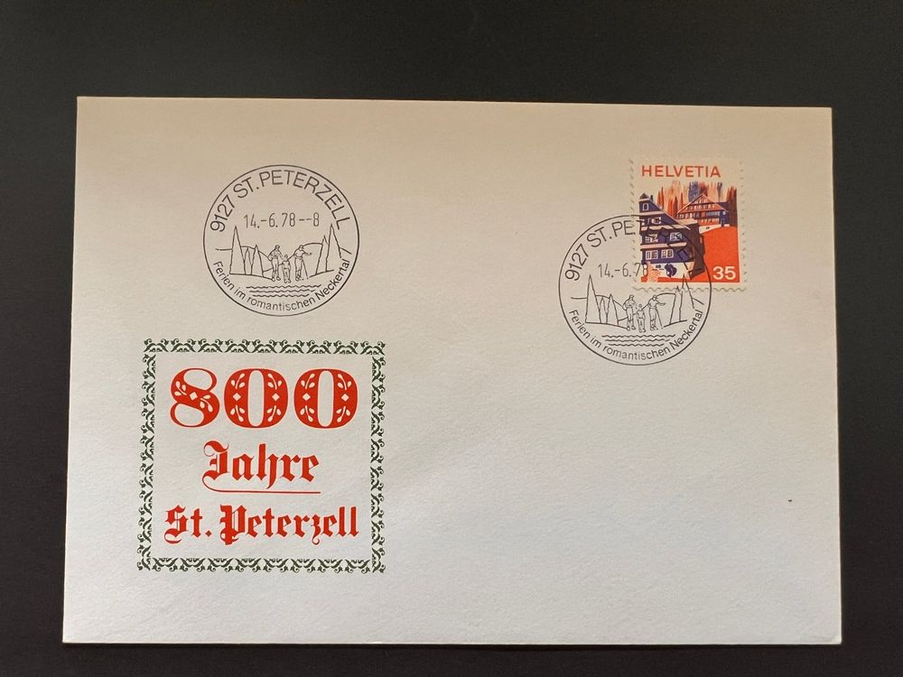 St. Peterzell Ortsstempel Sonderbrief 1978 FDC (R590) (Gebraucht) in Hinwil für CHF 2 – mit ...