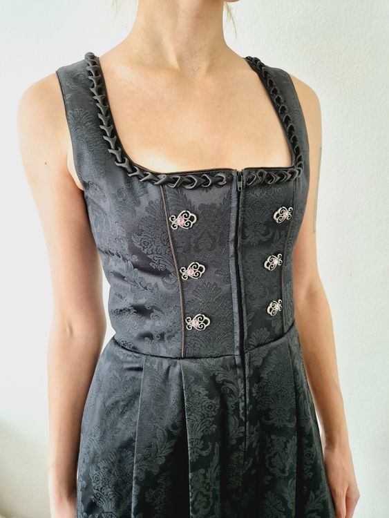 DIRNDL KLEID S 36 GERMAN PRINCESS HANDMADE TOP ZU BLUSE (Neu (gemäss ...